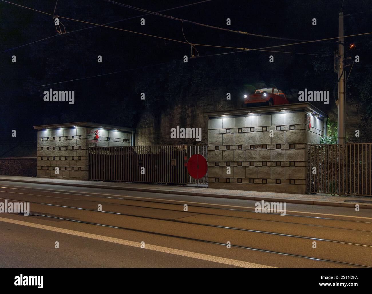 In Brno, Czech Republic, an old German bunker from the World War II era ...