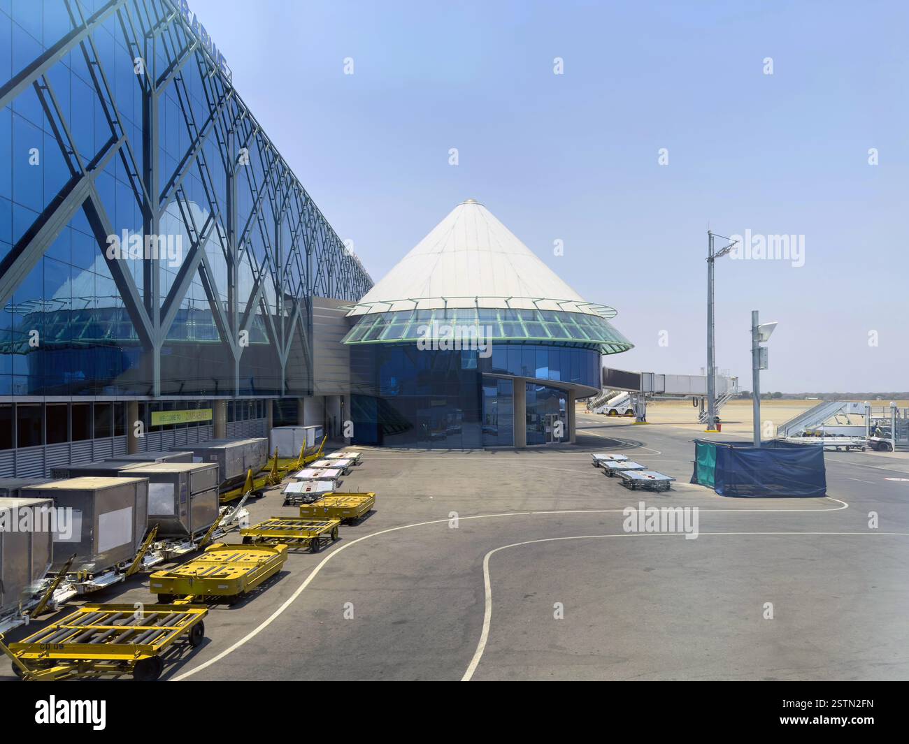 Victoria Falls airport terminal building facade. Zimbabwe, Travel to ...