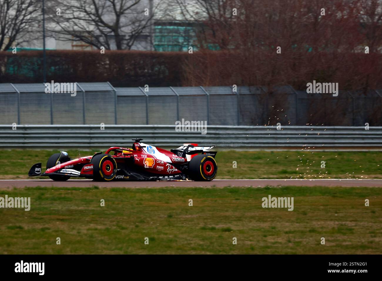 Modena, Italy. 19th Feb, 2025. Lewis Hamilton on track during a ...