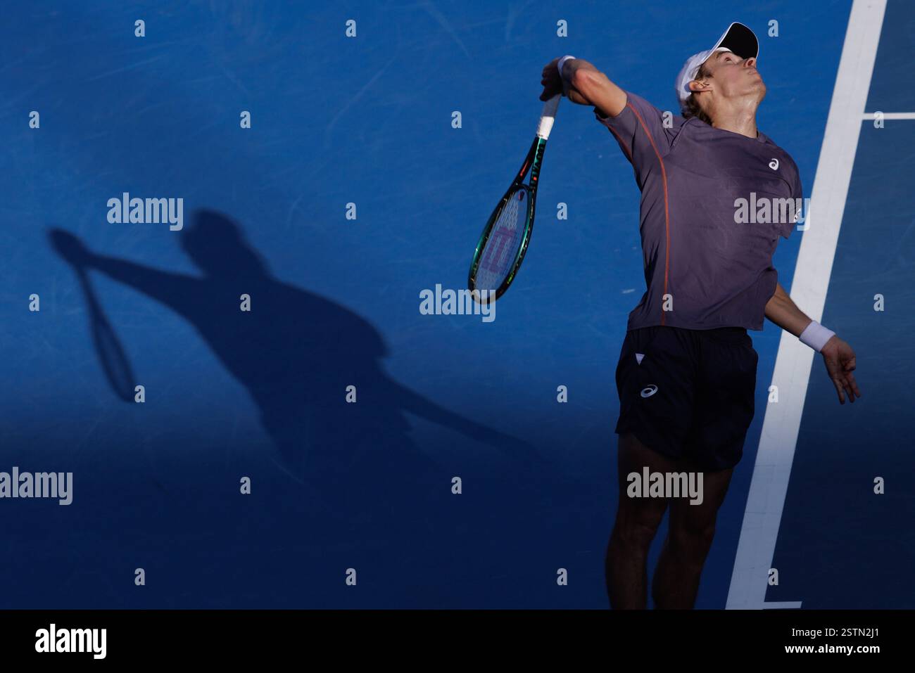 Doha, Qatar. 19th Feb, 2025. Alex De Minaur of Australia during the ...