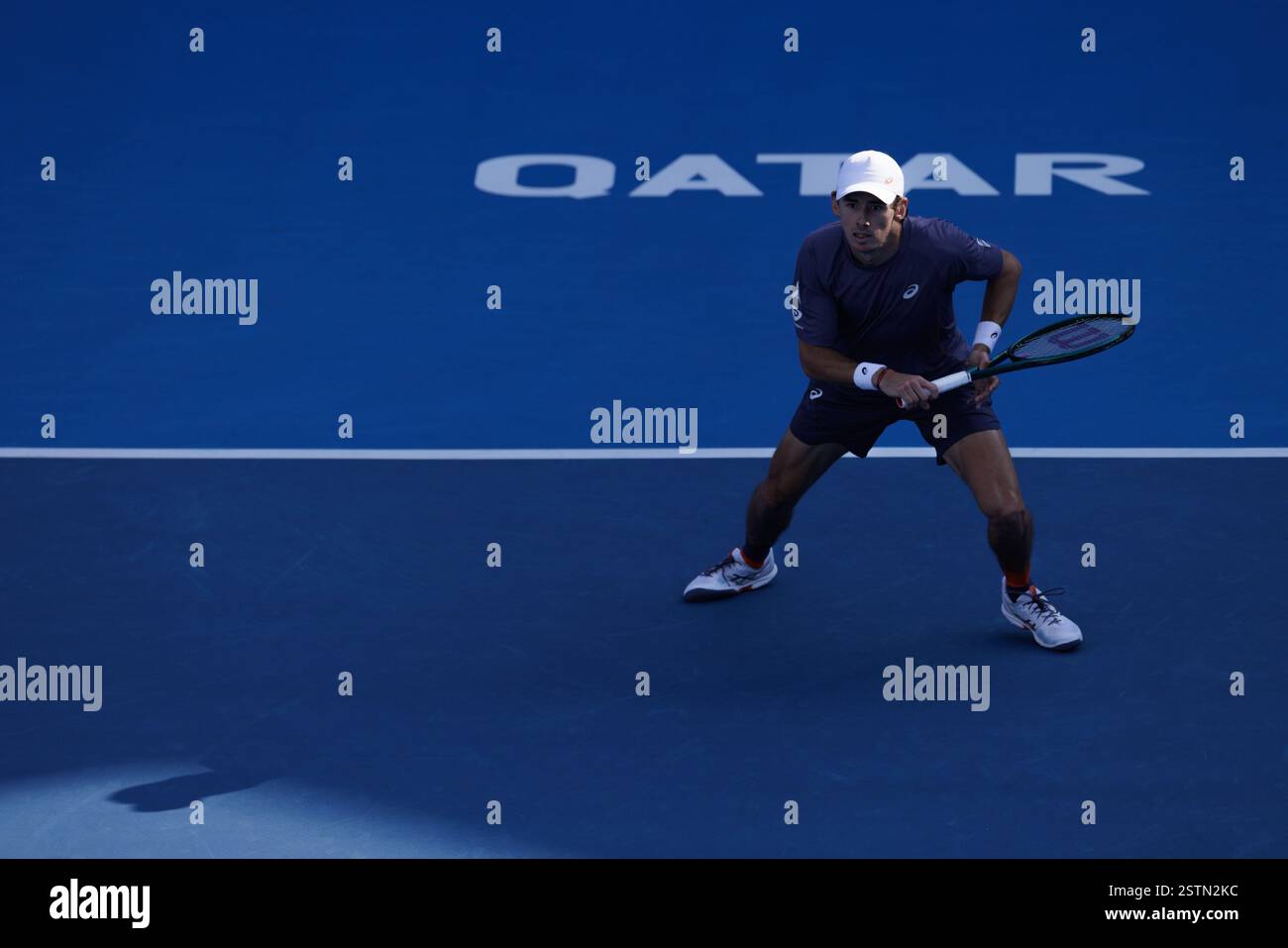 Doha, Qatar. 19th Feb, 2025. Alex De Minaur of Australia during the ...