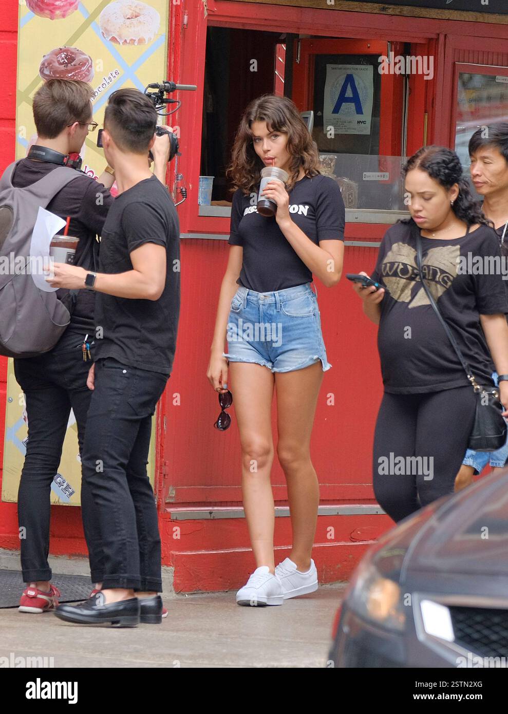 Model Georgia Fowler takes part in a photoshoot on August 14 2017 in ...