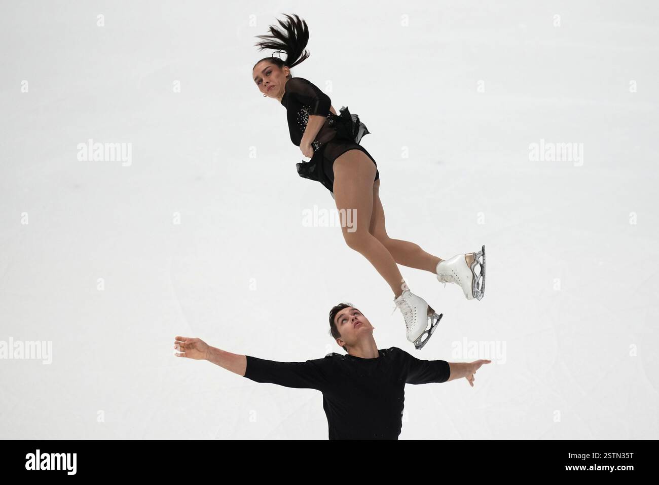 Sweden's Greta Crafoord and John Crafoord perform during the Pair Short ...
