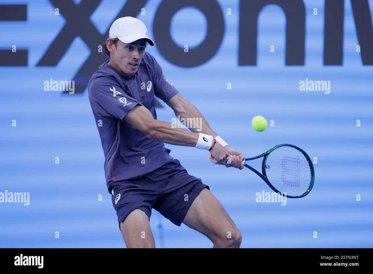 Doha, Qatar. 19th Feb, 2025. Alex De Minaur of Australia during the ...