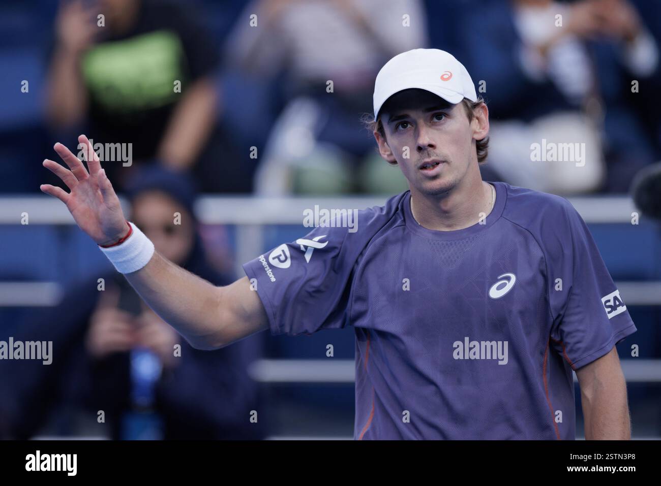 Doha, Qatar. 19th Feb, 2025. Alex De Minaur of Australia during the ...