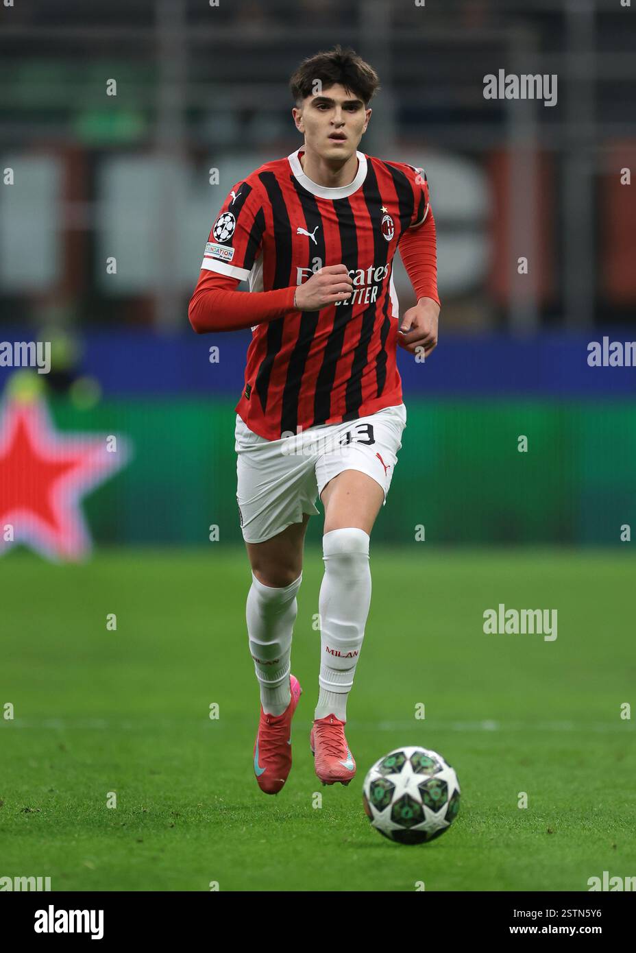 Milan, Italy. 18th Feb, 2025. Davide Bartesaghi of AC Milan during the ...