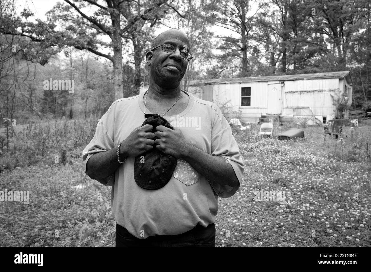 April 2, 2024, Jackson, Mississippi, USA: Ken Young stands outside an ...