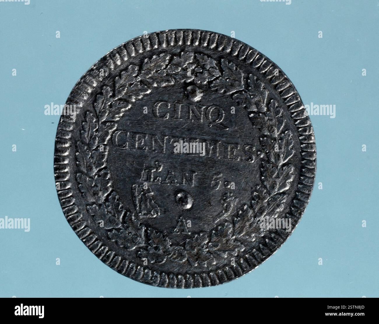 A 1792 medal by Augustin Dupré featuring a four-line inscription ...