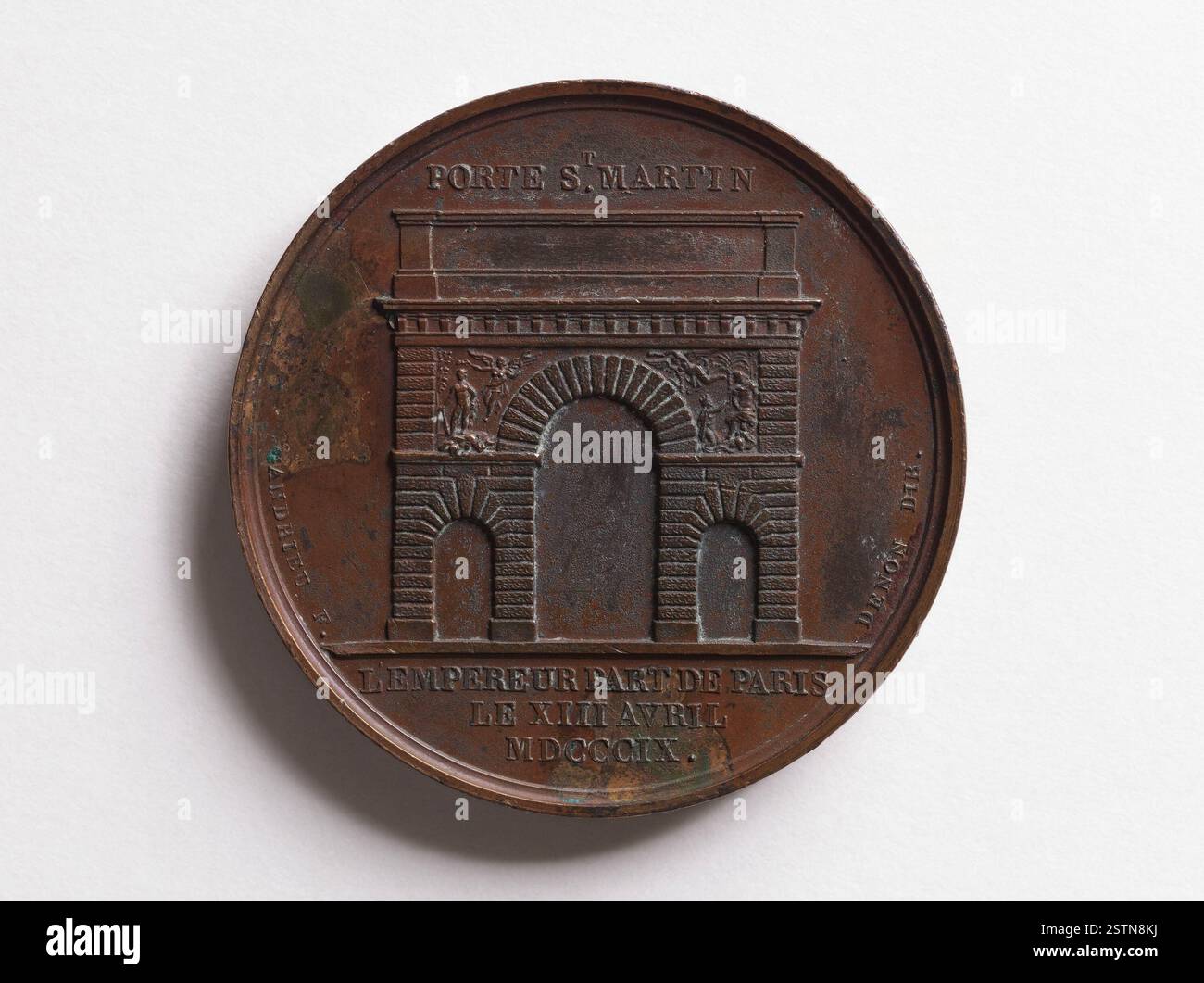 1809 medal depicting the Saint Martin Gate, designed by Pierre Bullet ...