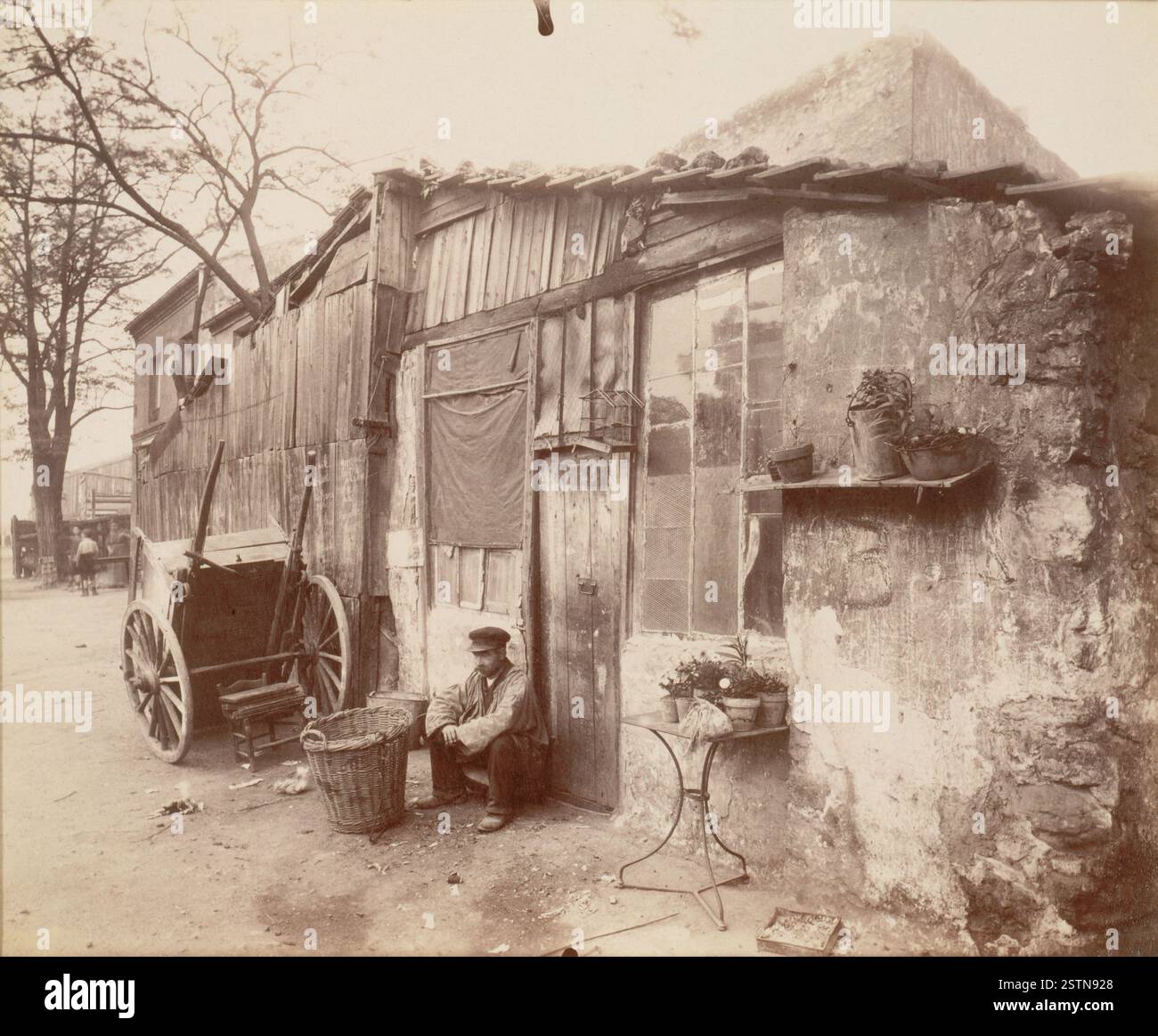 A photograph by Eugène Atget from 1910 shows detailed urban landscapes ...