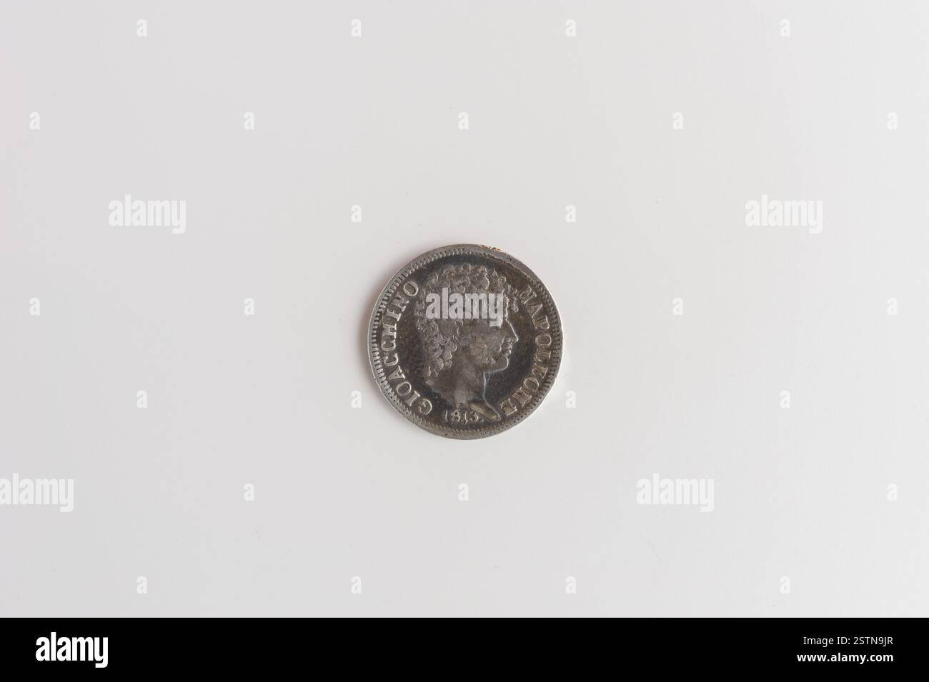 Anonymous coin from 1813 depicting a bareheaded profile of Joachim ...