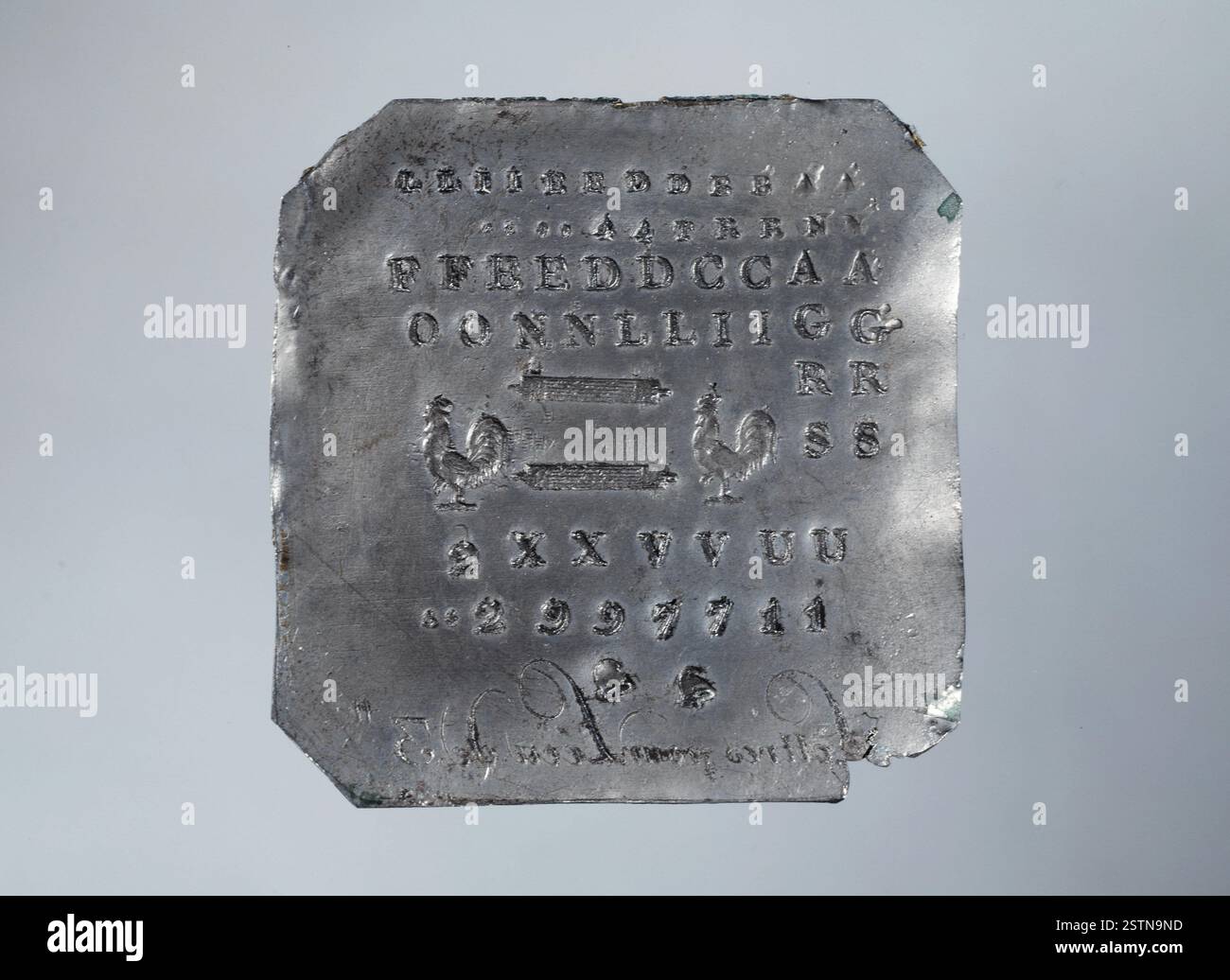 A medal by Augustin Dupré featuring an inscription on nine lines, with ...