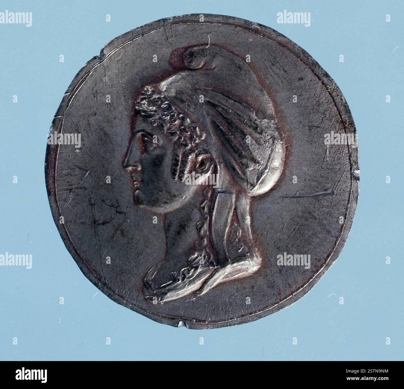 A 1795 medal by Augustin Dupré featuring a left-facing portrait of ...