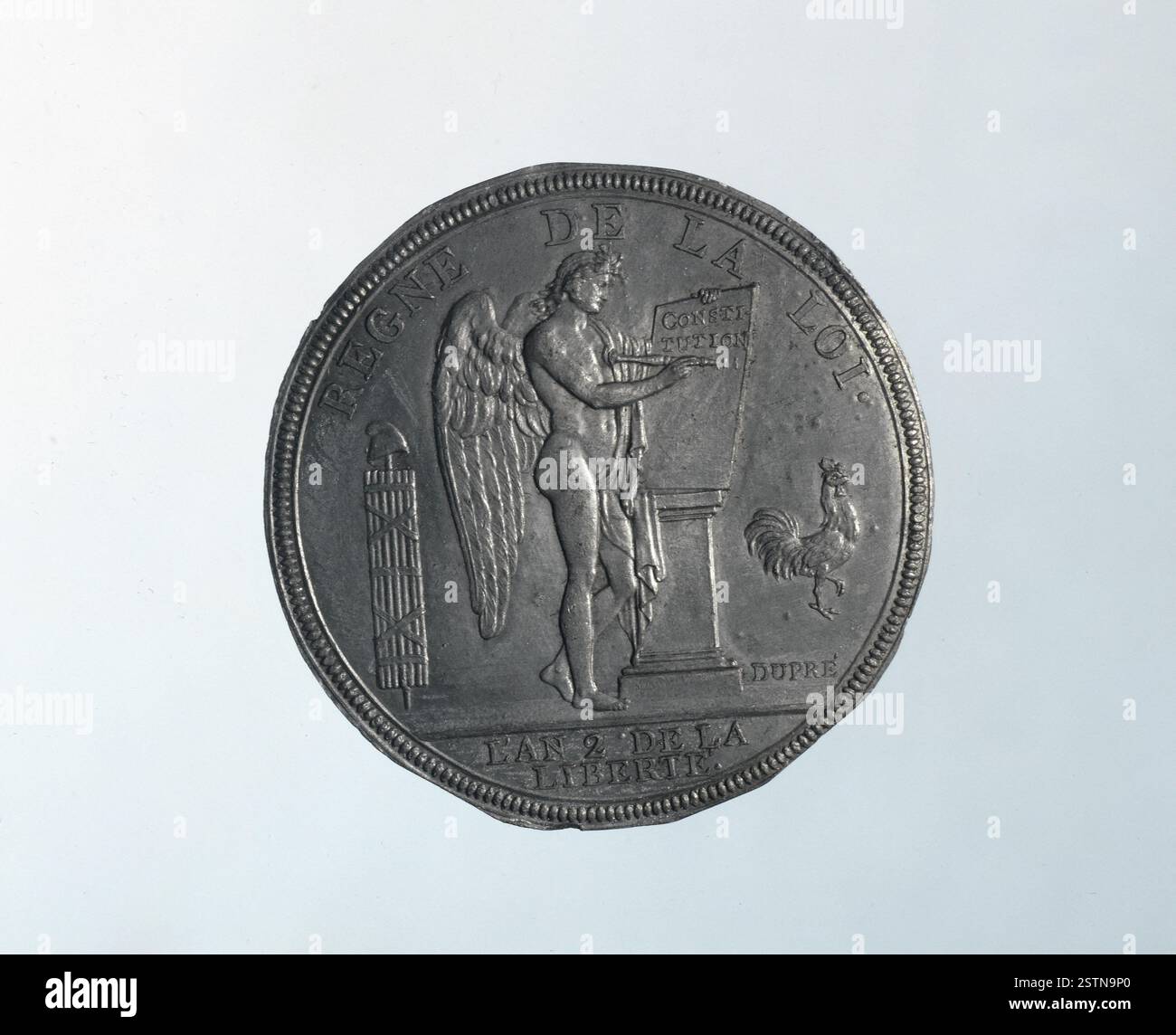 Medal by Augustin Dupré (c. 1790) depicting the Genius of the ...