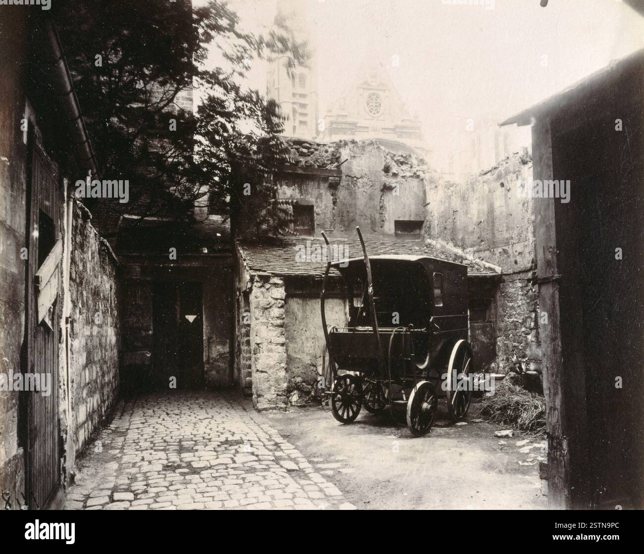 Photograph by Eugène Atget in 1913, showing the Eglise Saint-Etienne-du ...