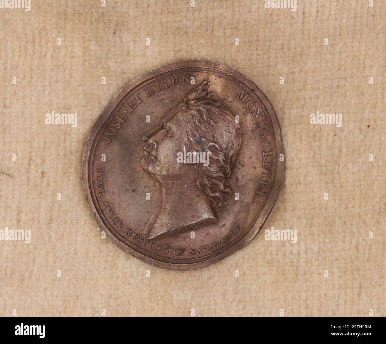 A medal engraving by an anonymous artist, featuring the busts of the ...