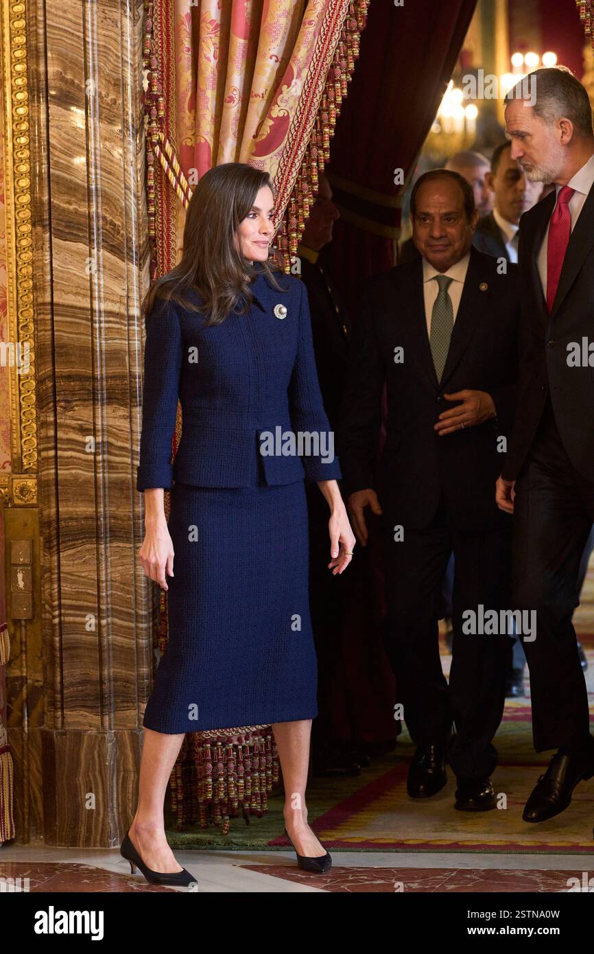 Queen Letizia of Spain, Abdelfatah Said Husein Jalil el Sisi? attends a ...