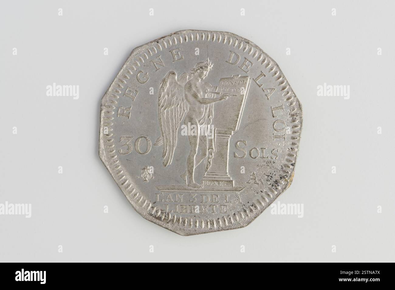 Medal by Augustin Dupré (1791) depicting the Genius of the Constitution ...