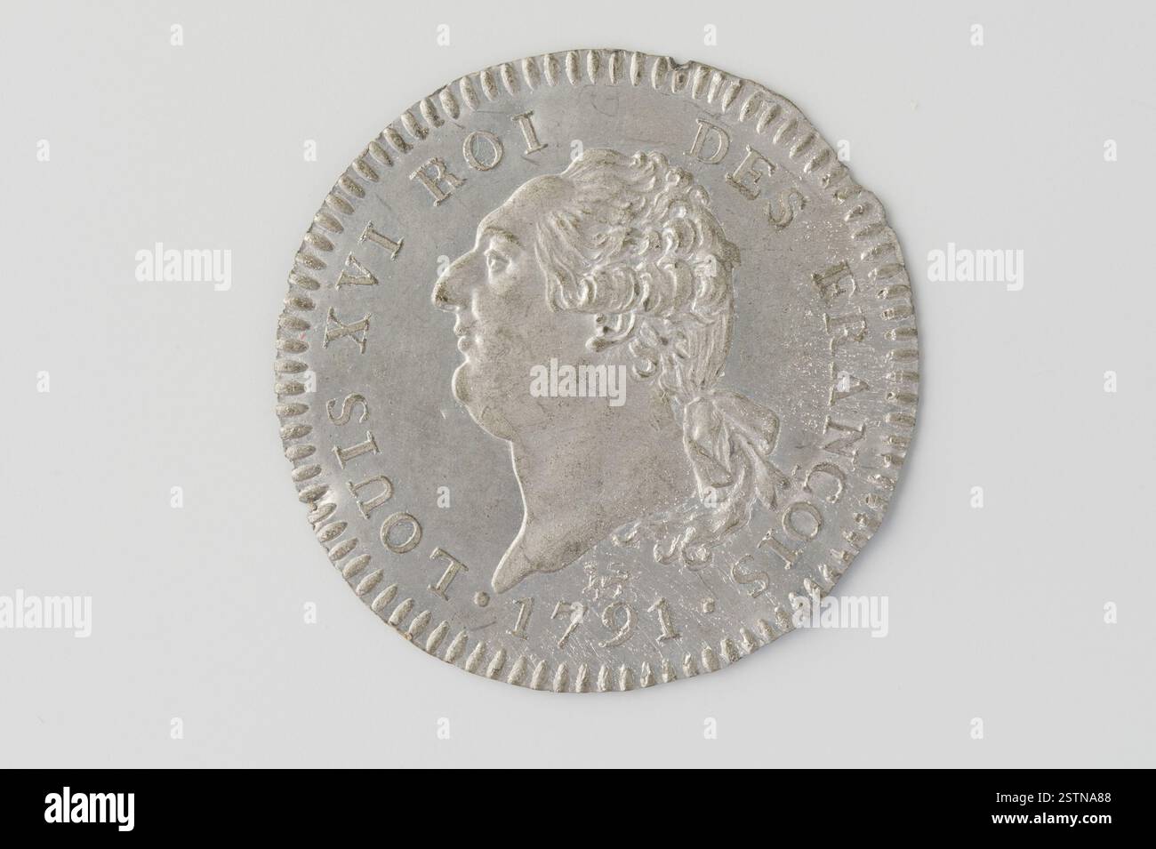 Medal by Augustin Dupré (1791) depicting a left-facing head of Louis ...