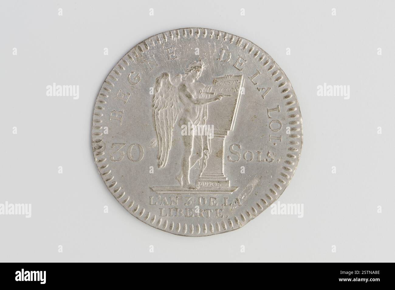 Medal by Augustin Dupré (c. 1791) depicting the Genius of the ...