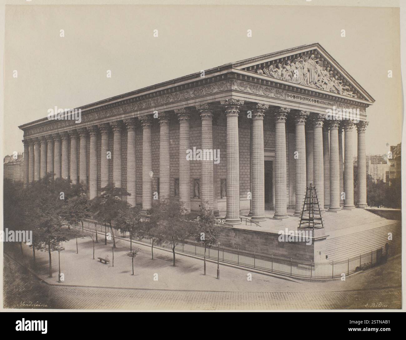 A depiction of the Church of Madeleine in Paris, showcasing urban ...