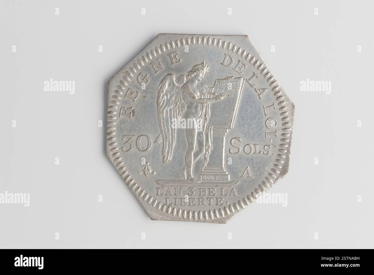 Medal by Augustin Dupré (1791) depicting the Genius of the Constitution ...