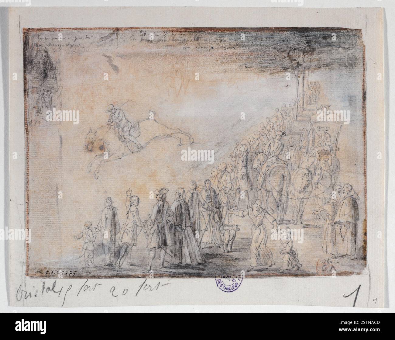 A drawing by Georges François Marie Gabriel, created in 1750 ...