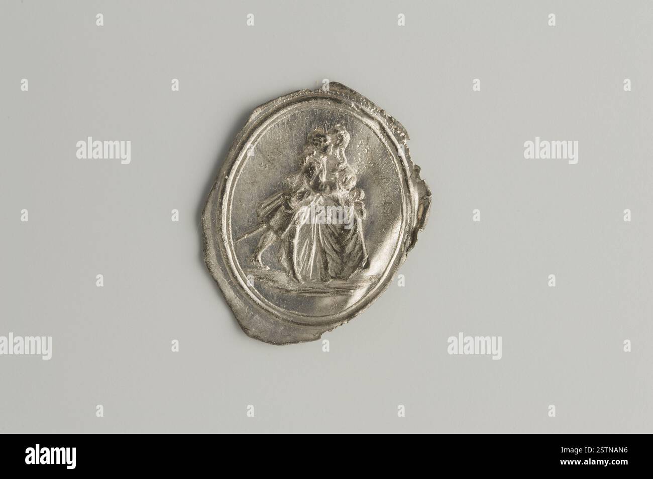 An 18th-century medal by Augustin Dupré depicting a couple in Louis XV ...