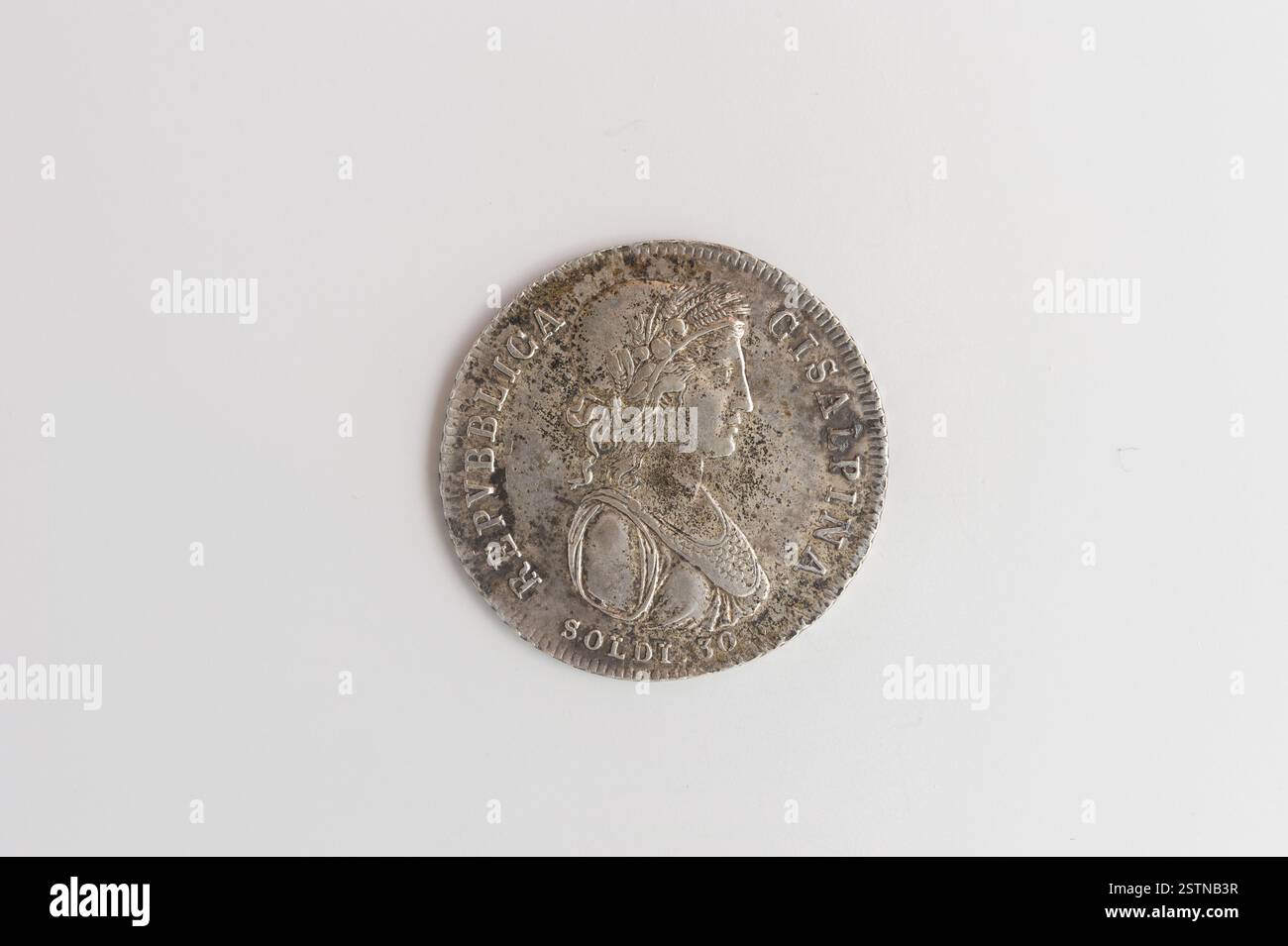 Anonymous coin from 1800 depicting a laureate bust of the Republic ...