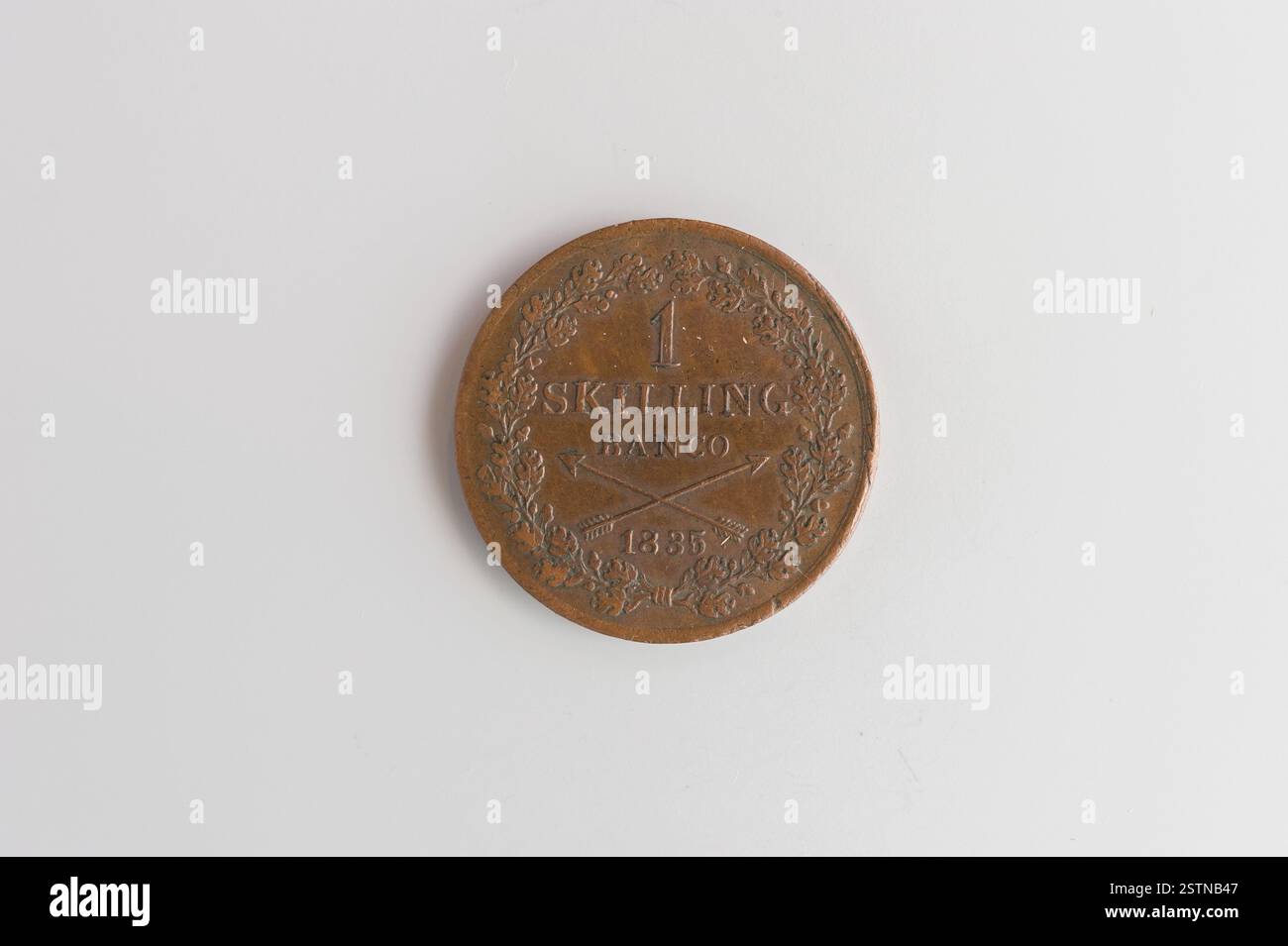 1835 medal featuring a right-facing bust of Charles XIV John, with an ...