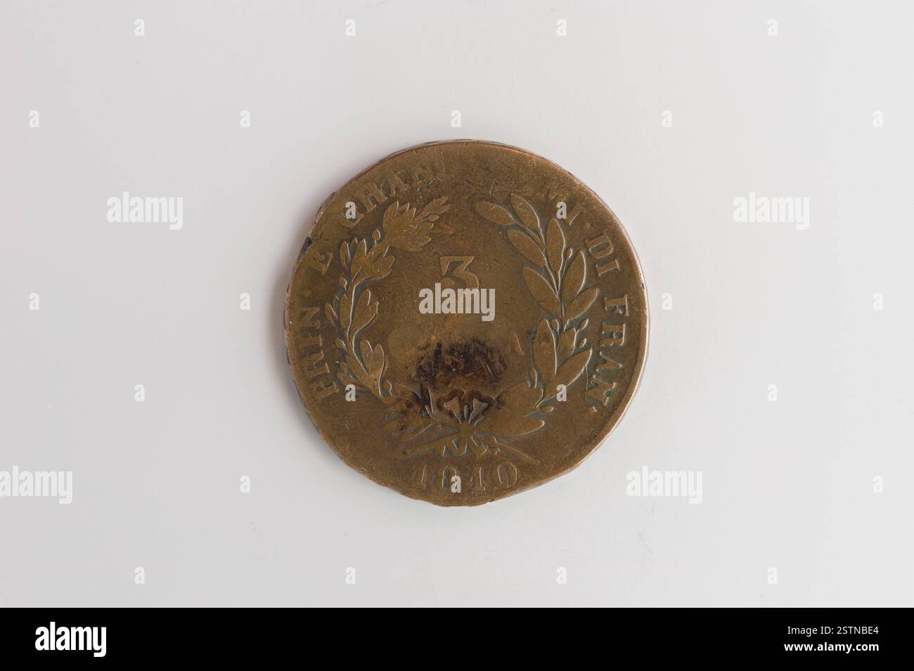 Anonymous coin from 1813 depicting a bareheaded profile of Joachim ...