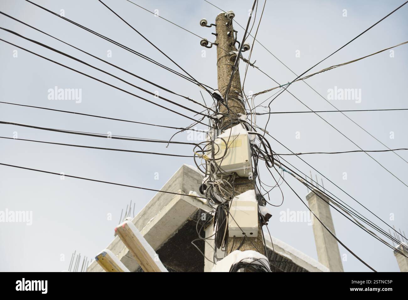 Weathered concrete utility pole hi-res stock photography and images - Alamy