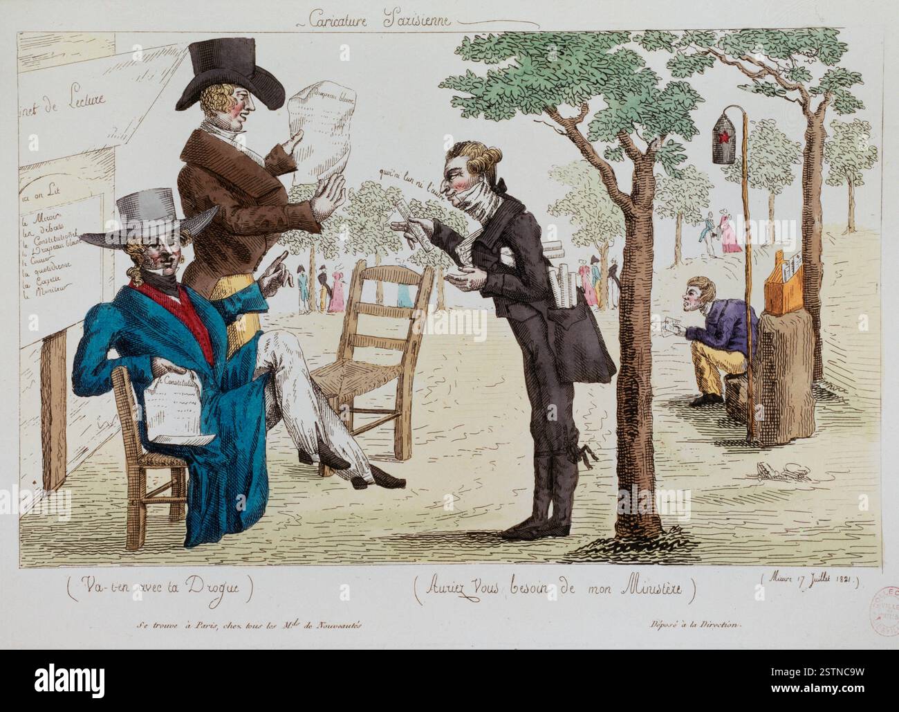 ‘Va-t'en avec ta Drogue’ is a 19th-century Parisian caricature ...