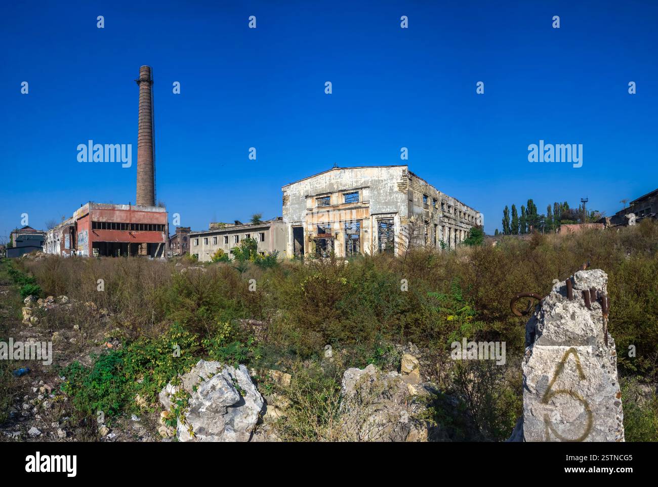 Old abandoned industrial factory in Ukraine Stock Photo - Alamy