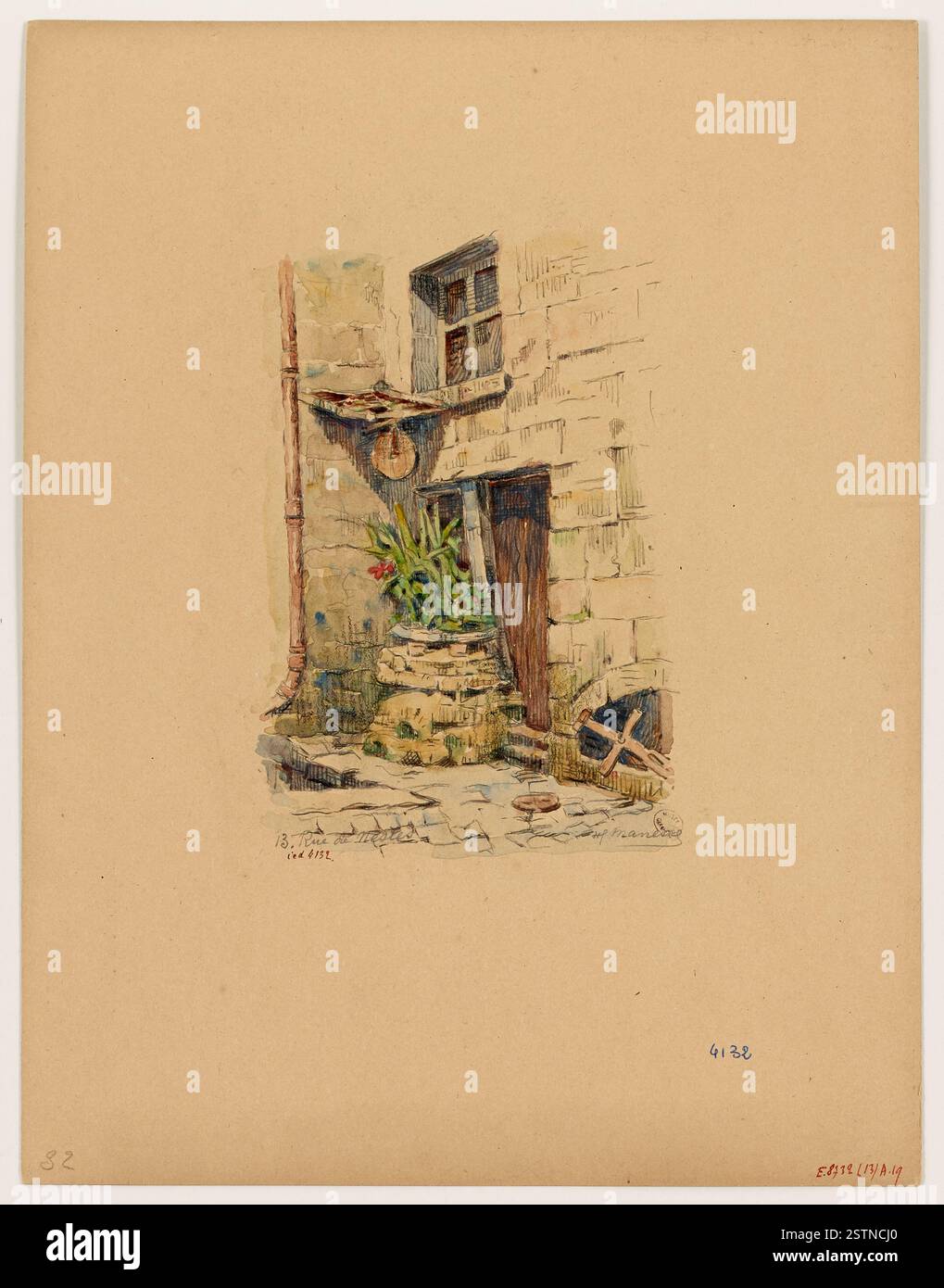 A 1918 drawing by Georges-Henri Manesse, acquired through purchase in ...