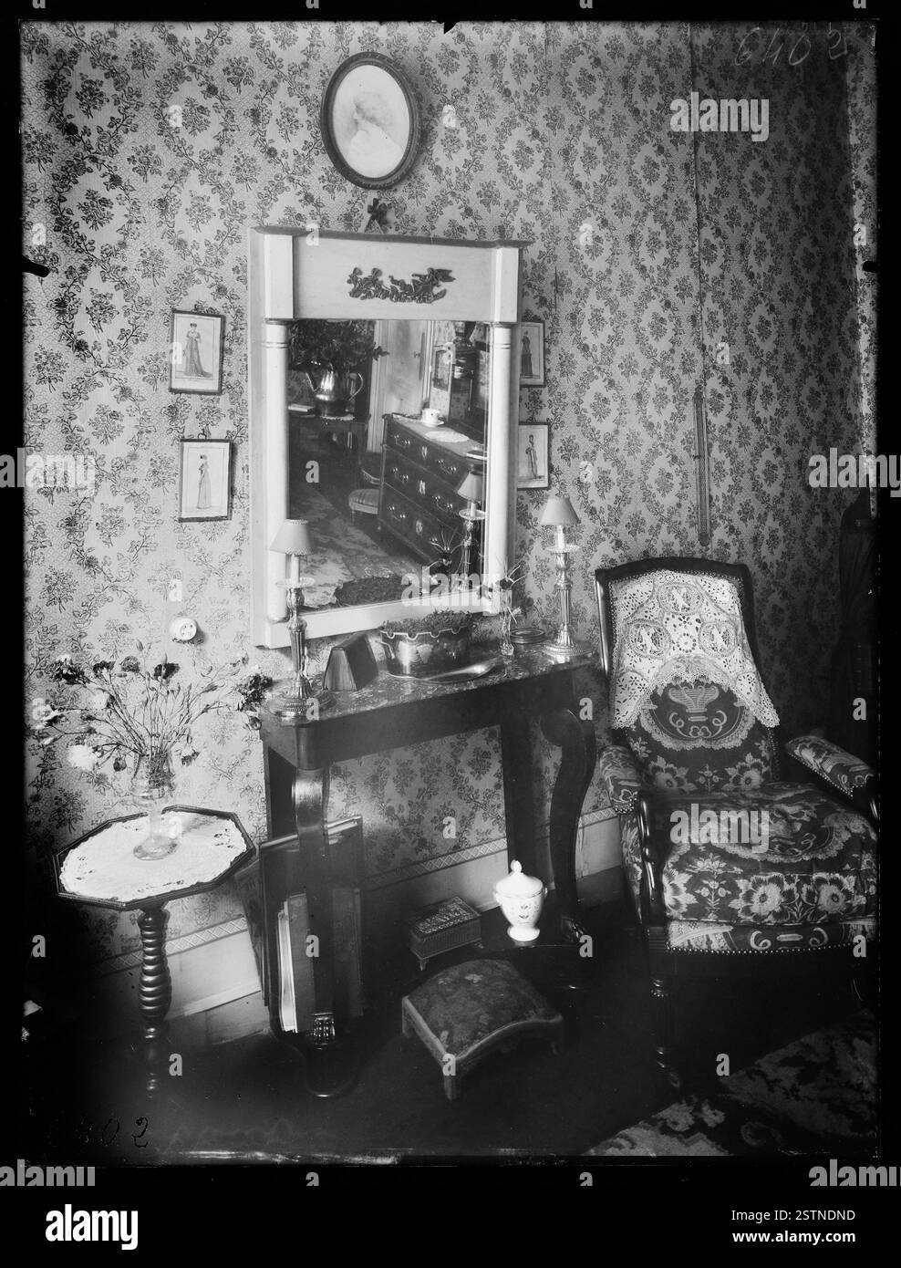 In this photo by Eugène Atget from 1922, an unidentified interior in ...