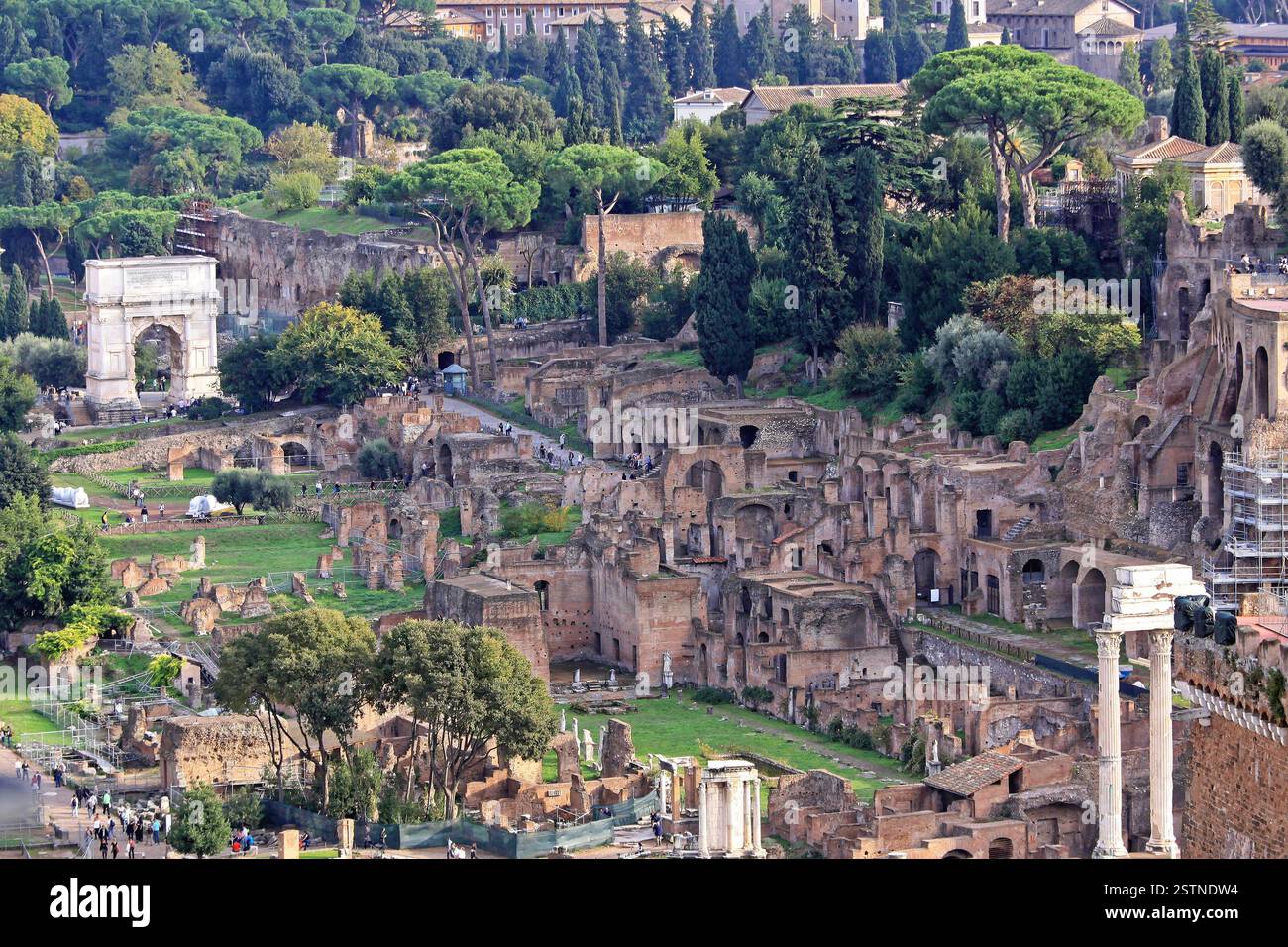 Rome, Italy - October 25, 2009: Ruins of Ancient City and Roman Forum ...