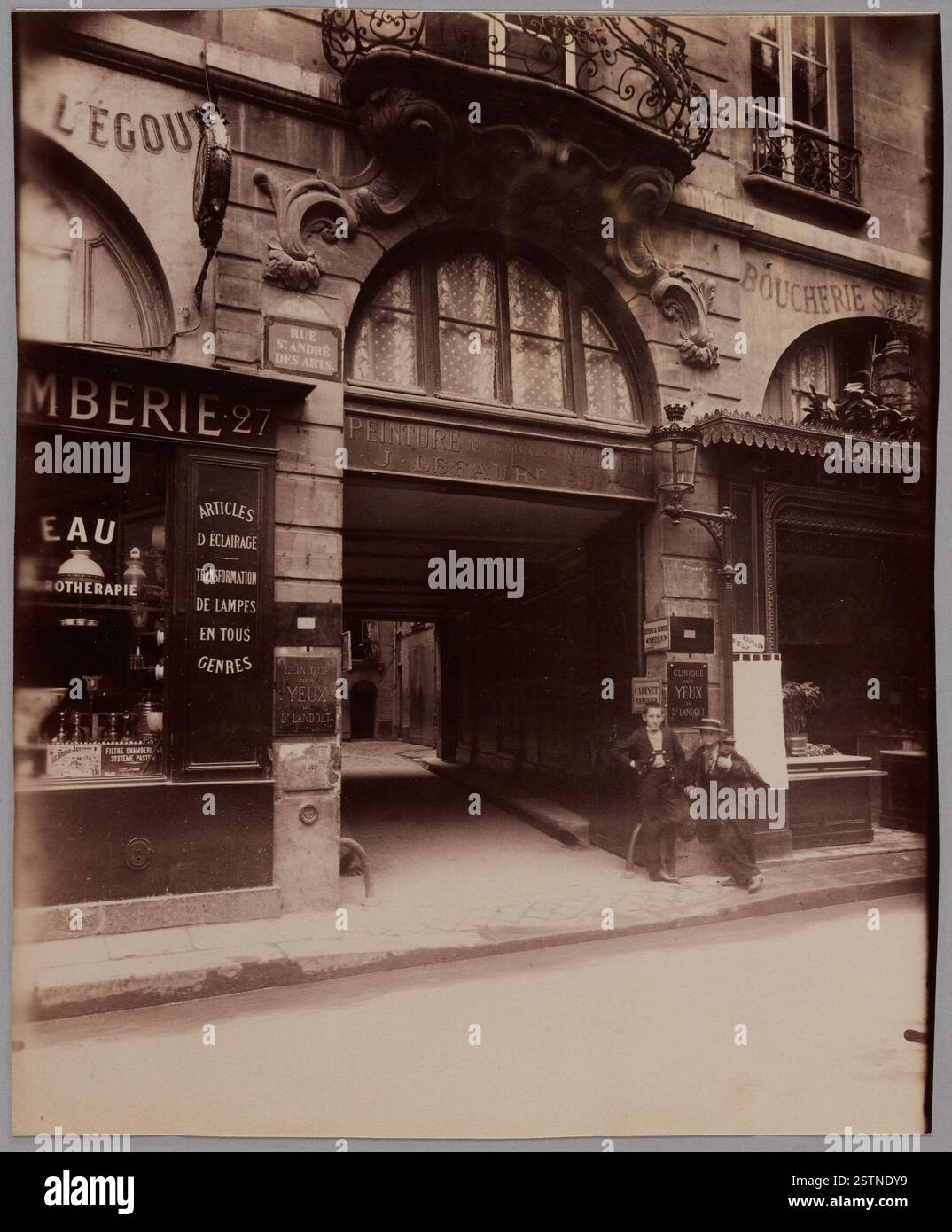 A photograph acquired on March 1, 1952, showcasing Atget's signature ...