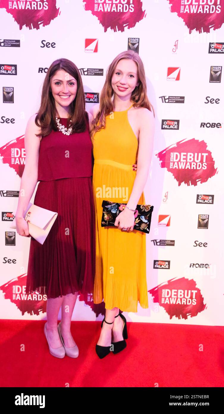 Emily Hughes and Hannah Corcoran at The Stage Debut Awards, which took ...