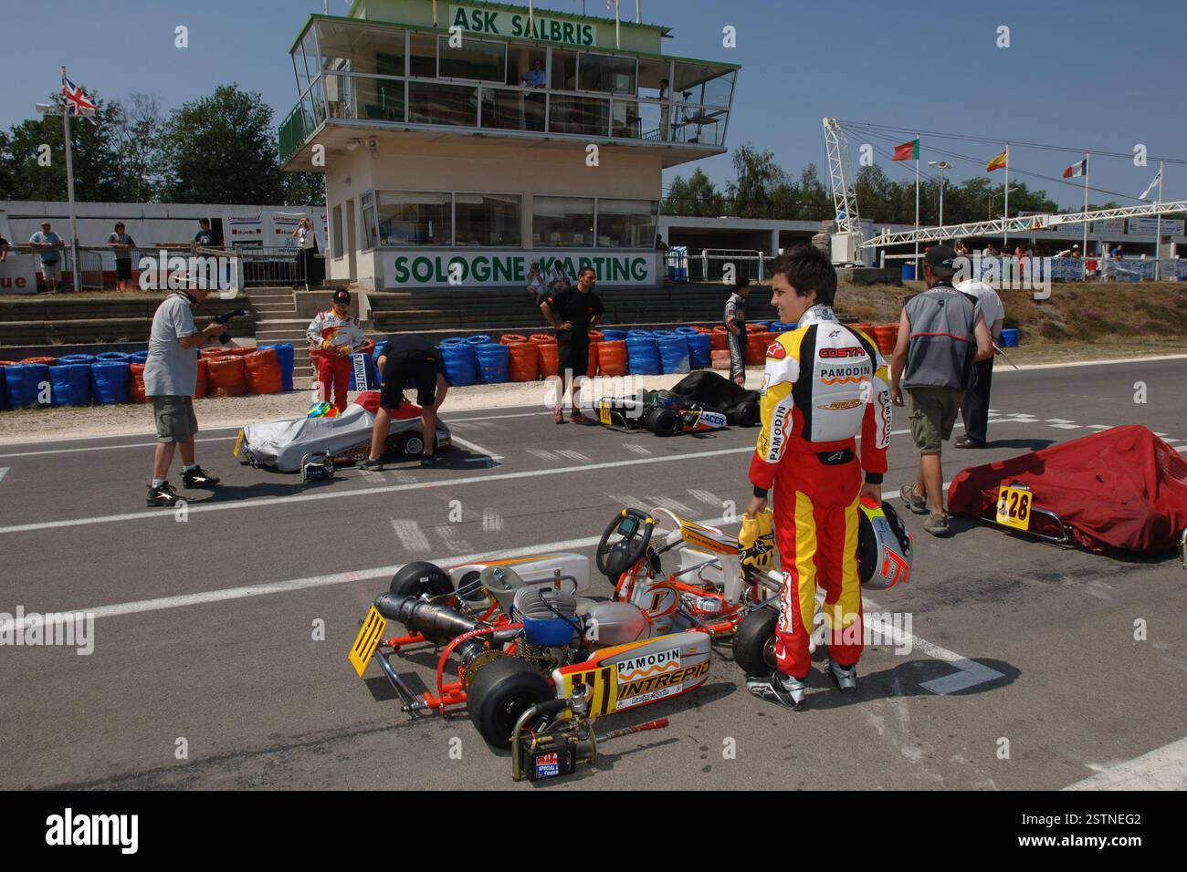 Spanish racing driver Albert Costa seen here in his early karting ...