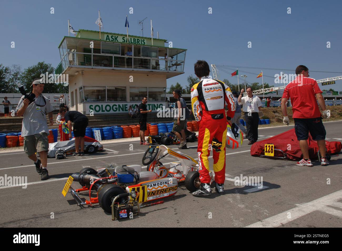 Spanish racing driver Albert Costa seen here in his early karting ...