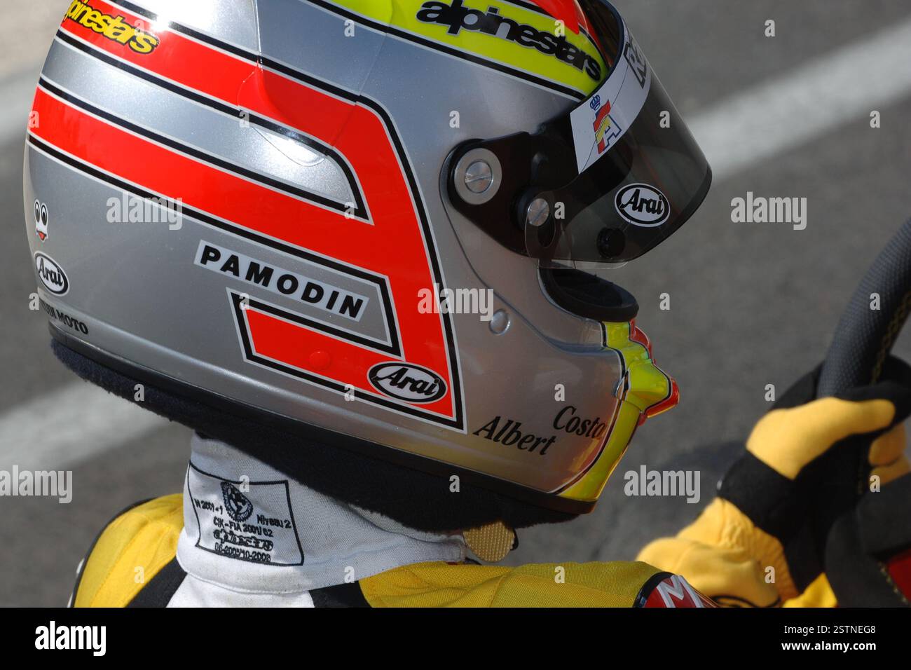 Spanish racing driver Albert Costa seen here in his early karting ...