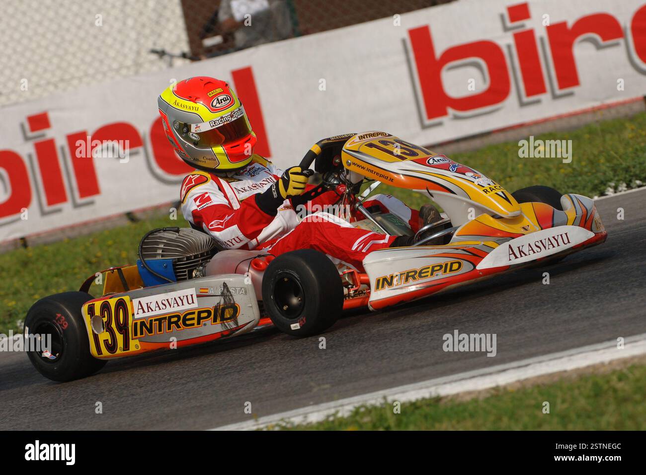 Spanish racing driver Albert Costa seen here in his early karting ...