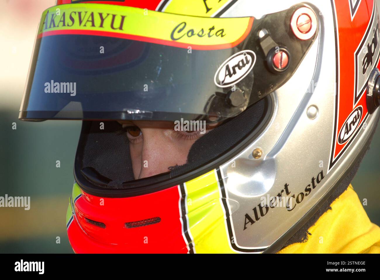 Spanish racing driver Albert Costa seen here in his early karting ...