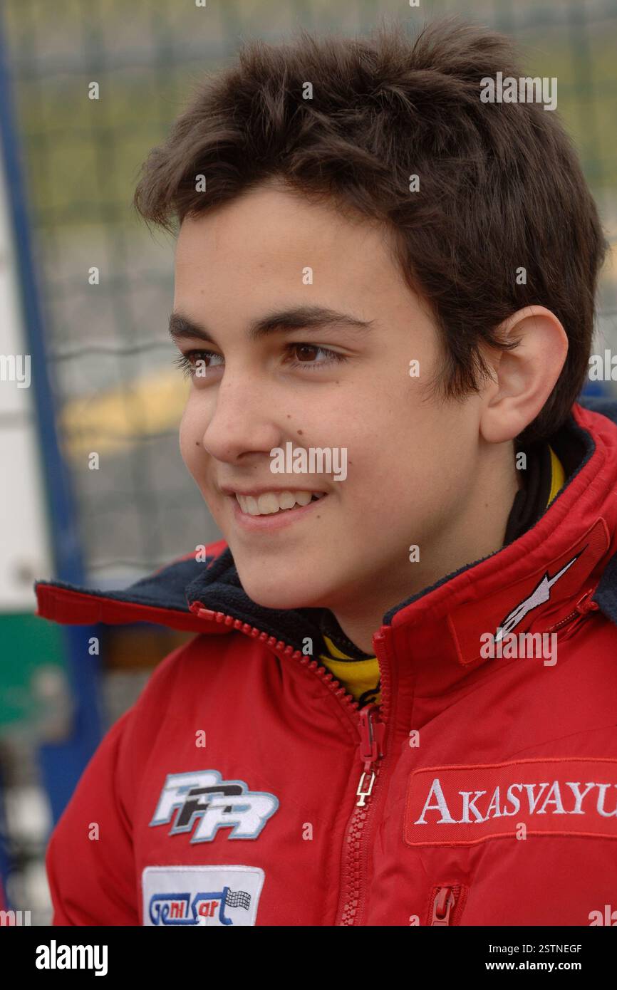 Spanish racing driver Albert Costa seen here in his early karting ...