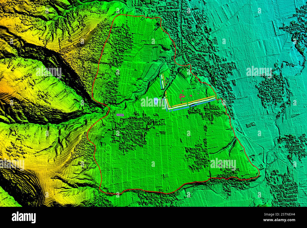 (250219) -- BEIJING, Feb. 19, 2025 (Xinhua) -- This topographic map ...