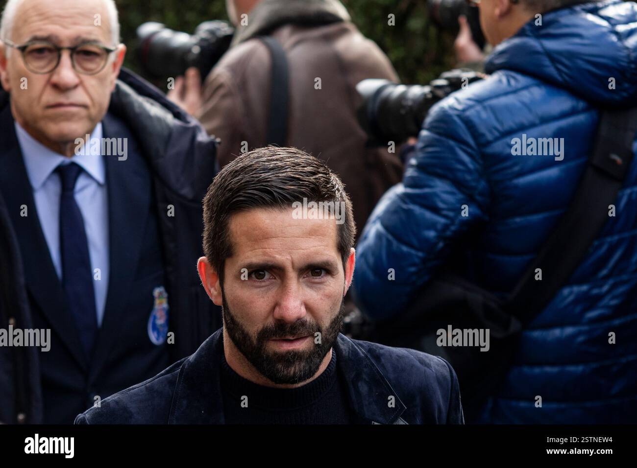 João Moutinho, former football player, seen during the funeral. Jorge ...