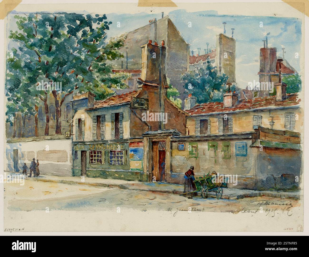 A 1915 drawing by Georges-Henri Prud’homme depicting a woman with a ...