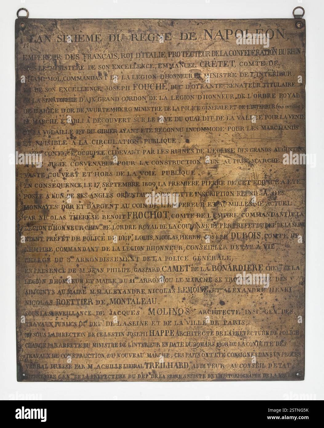 A 1809 medallion featuring a 32-line inscription, illustrating the ...