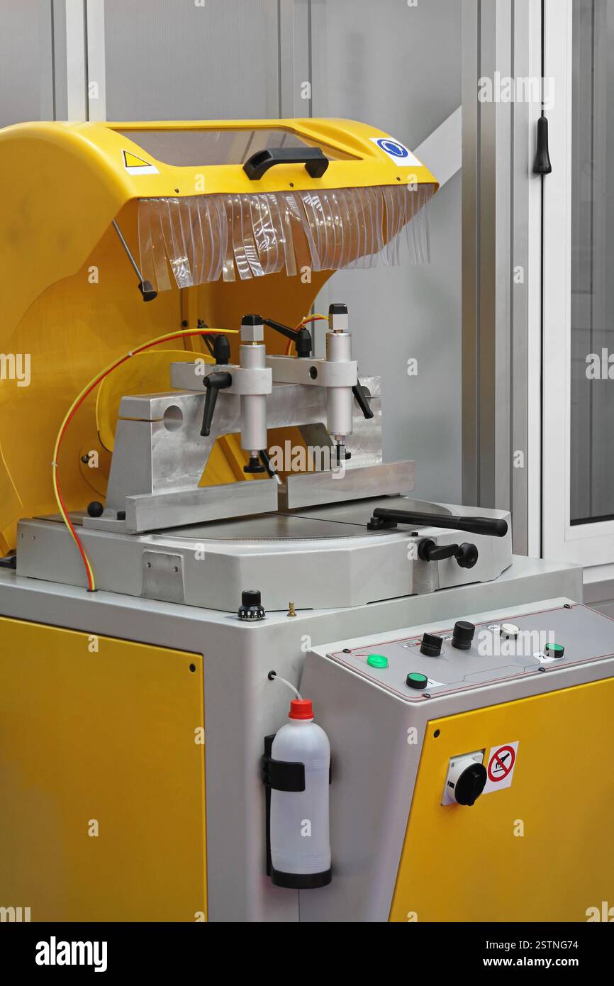 Cutting off machine tool in window factory hi-res stock photography and ...